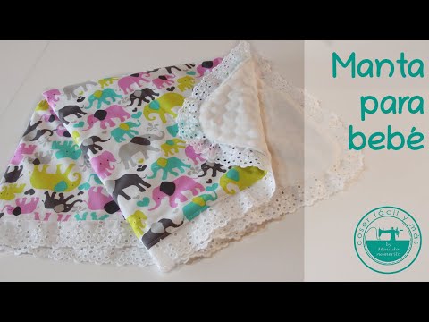 Manta para bebé con minky