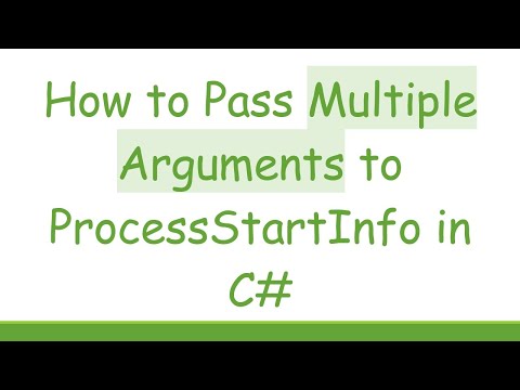 How to Pass Multiple Arguments to ProcessStartInfo in C#