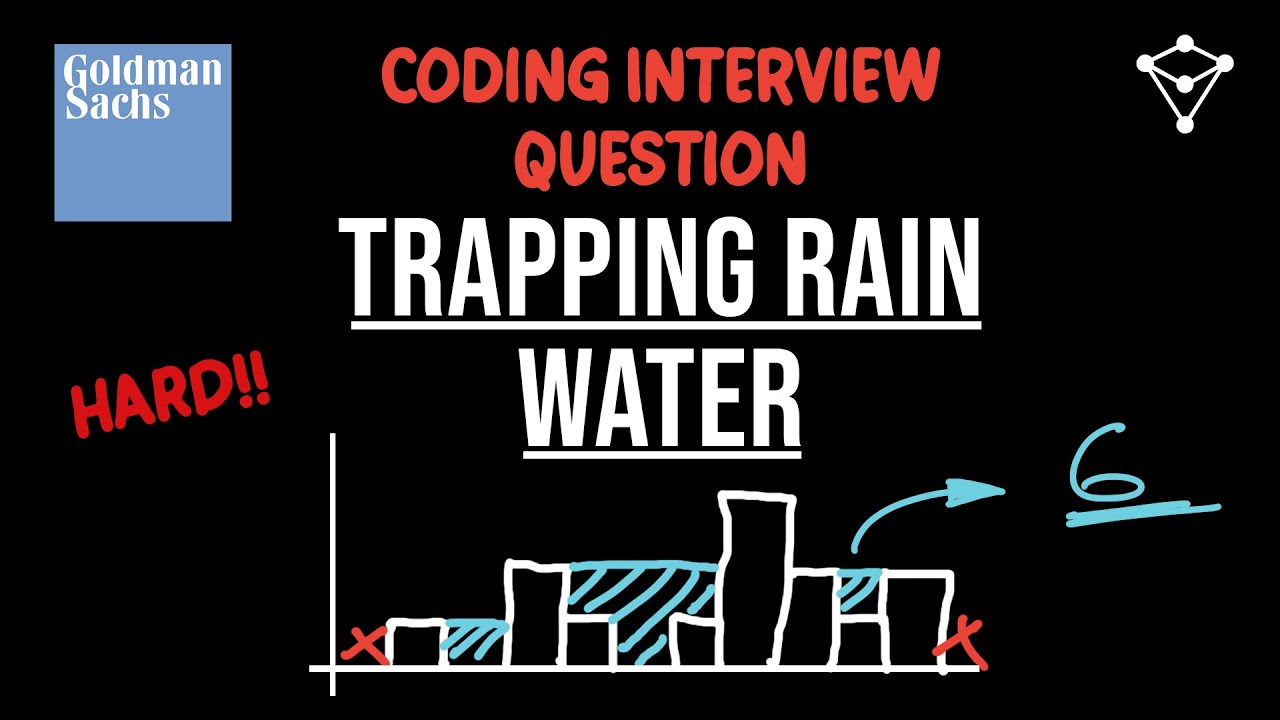 Goldman Sachs Coding Interview Question - Trapping Rain Water - LeetCode 42
