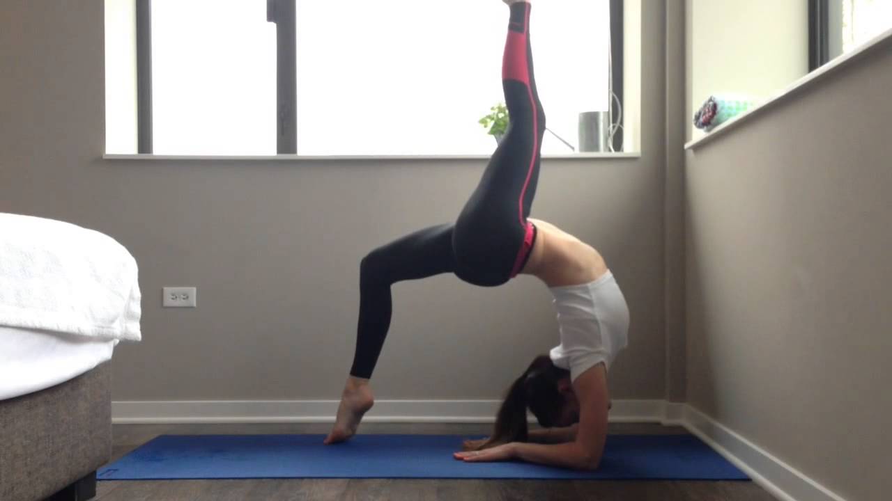 Yoga Upward Wheel Pose or Bow Pose Variations / Urdhva Dhanurasana