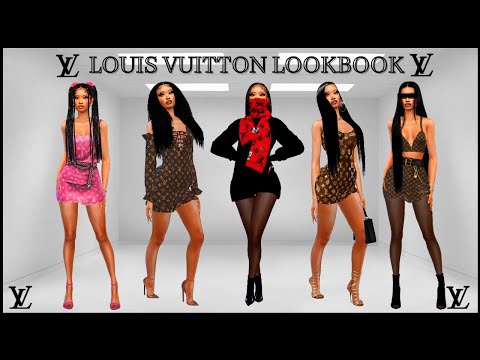DESIGNER | LOUIS VUITTON LOOKBOOK (Part 1) | CC LINKS || SIMS 4