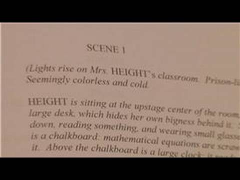 Improving Writing Skills : How to Format a Play Script