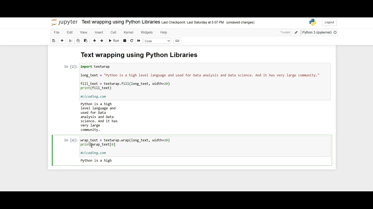 Day 177 : Text wrapping using Python