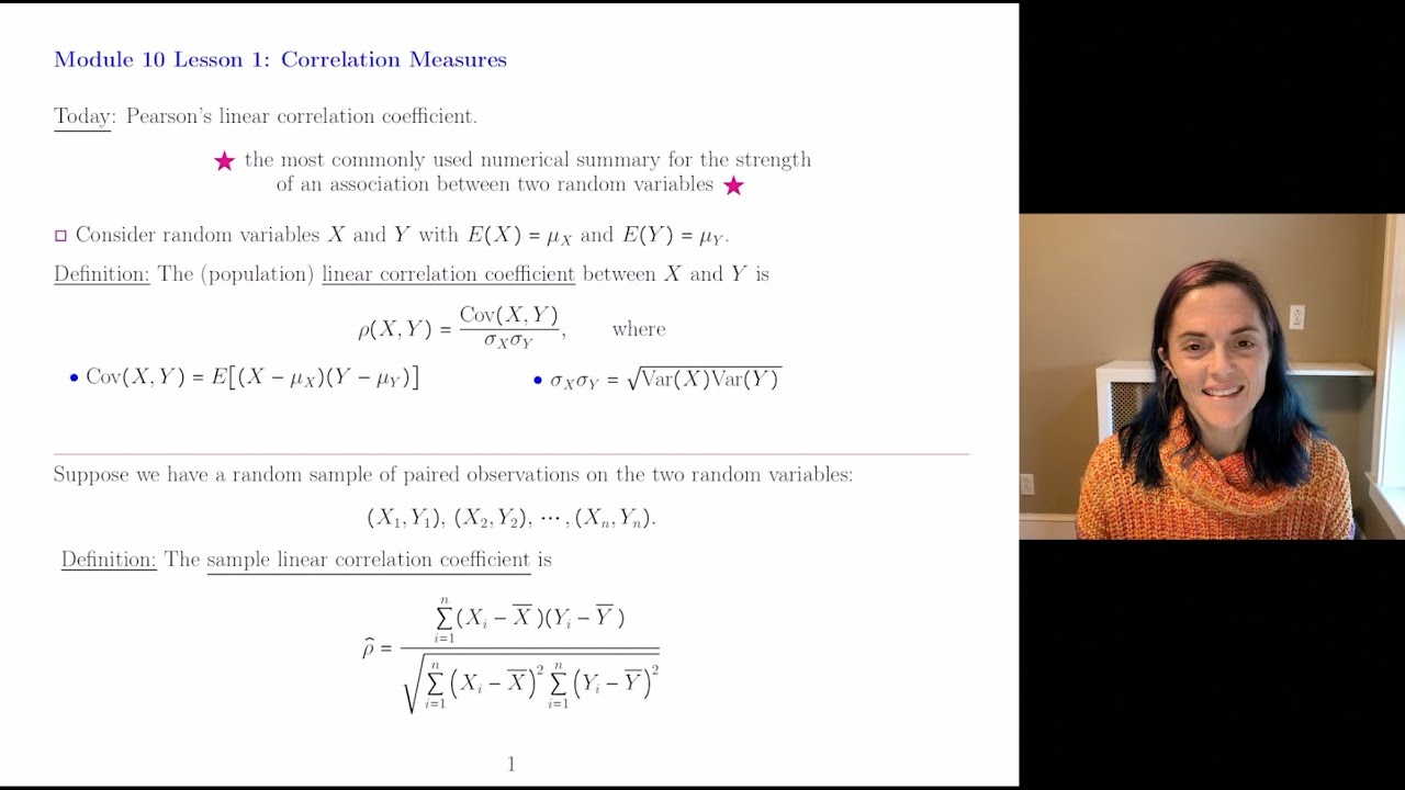 Module 10 Lesson 1: Correlation Measures (overview and lecture)
