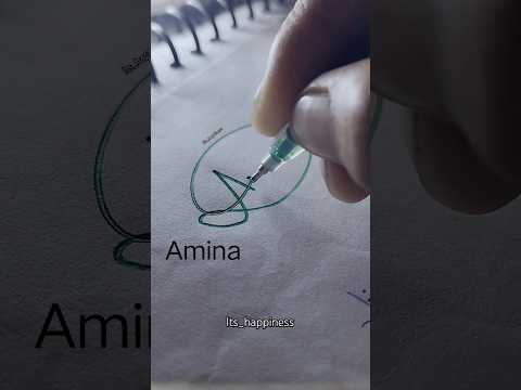 Amina🌼✨ name sign @Its_happiness1k #subscribe #signature #shorts