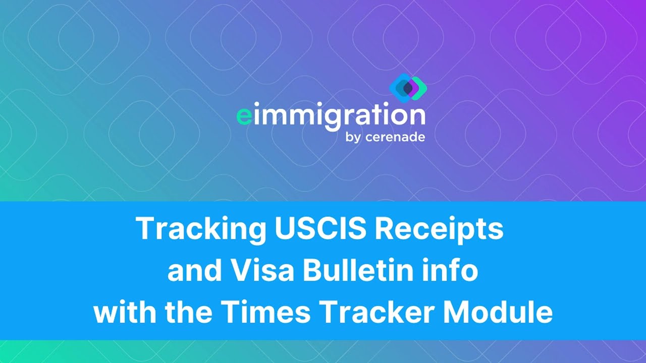 Tracking USCIS Receipts and Visa Bulletin info with the Times Tracker Module