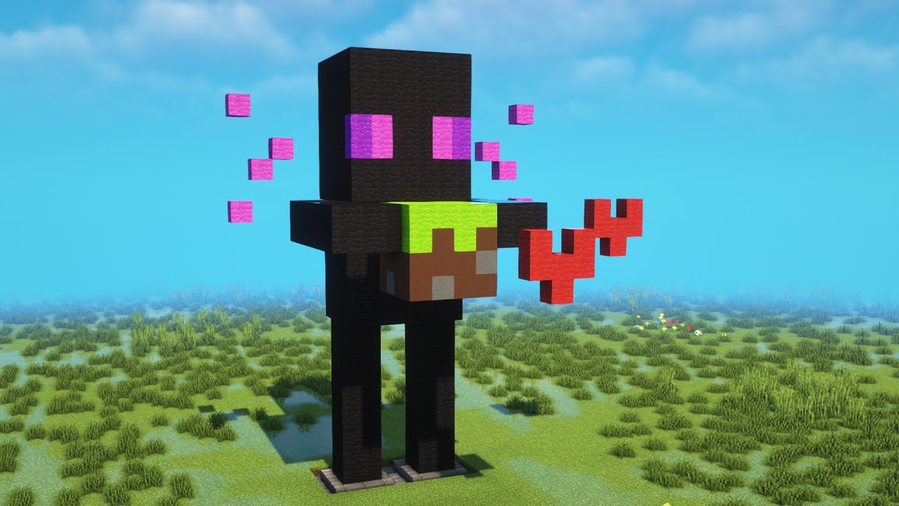 Minecraft Baby Enderman Statue Tutorial - How to Build a Baby Enderman ...