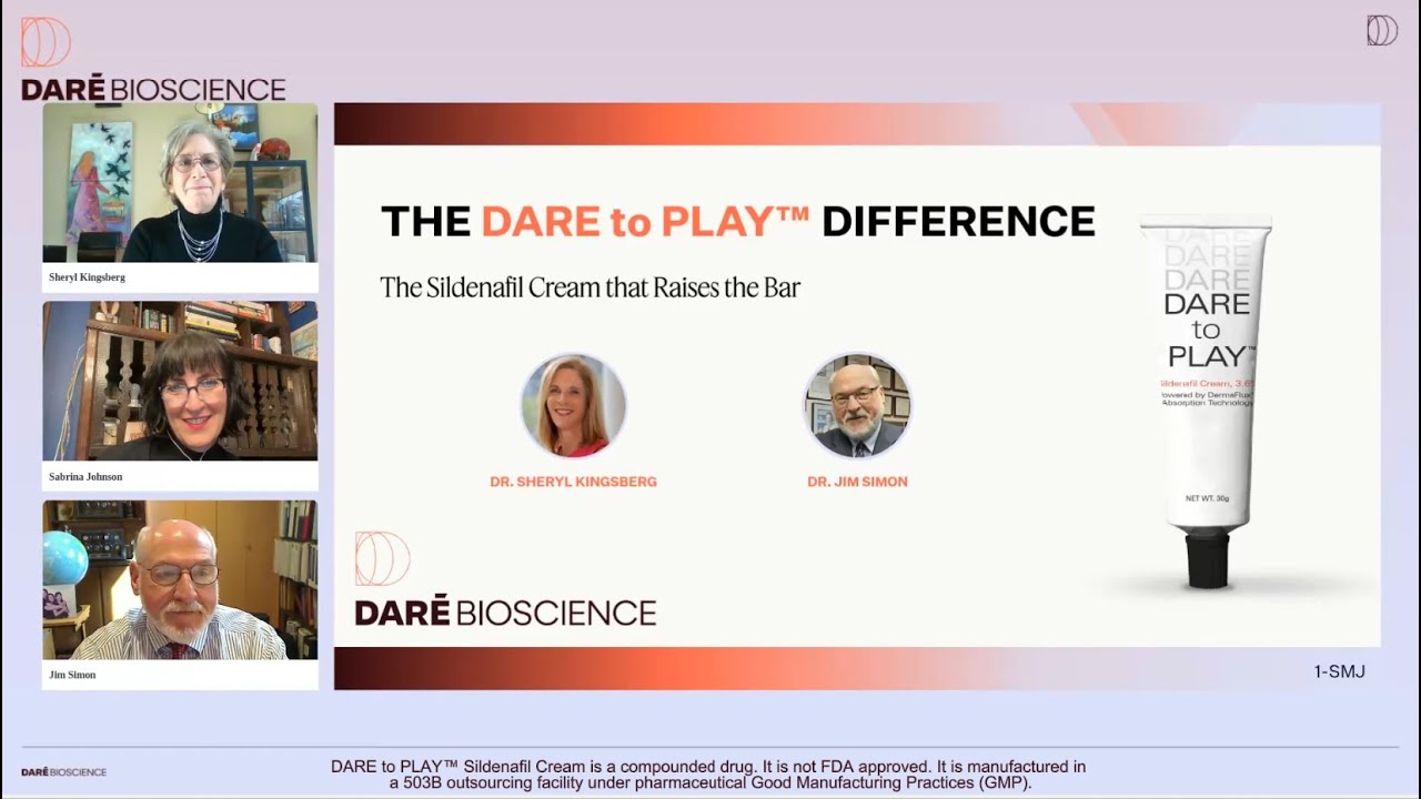Replay: The DARE to PLAY™ Difference with Dr. Sheryl Kingsberg and Dr. Jim Simon (Nov 17th)