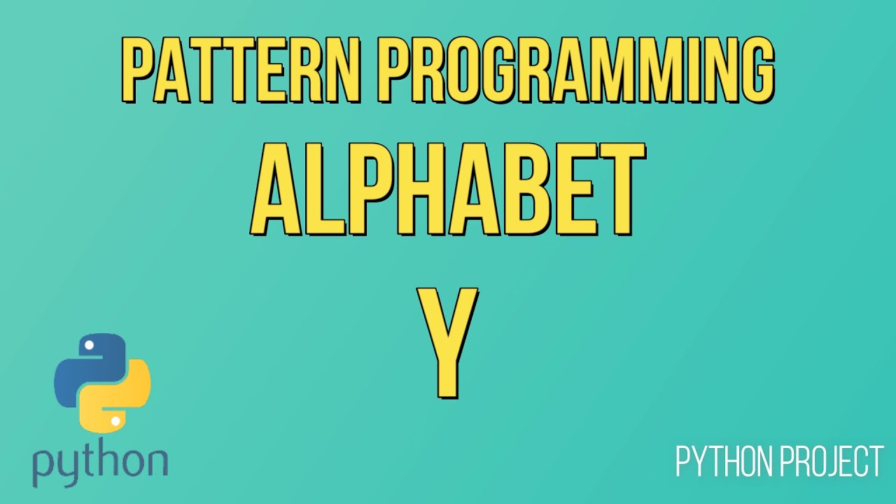 Write a Python Program to print Alphabet pattern Y || Pattern Programming || Python Projects
