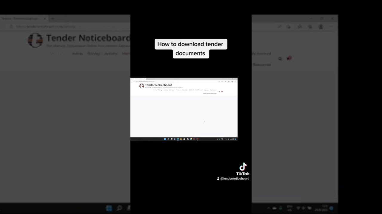 How to download Tender Documents