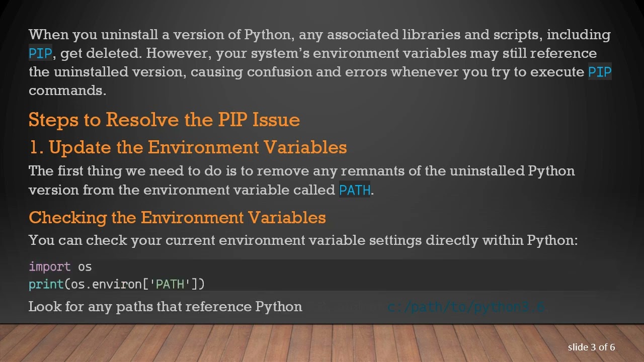Fixing PIP Issues After Uninstalling Python