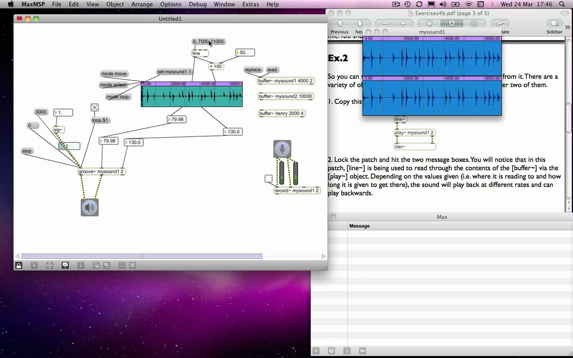 Max MSP Tutorial 04b9: Playback using [buffer~] & [groove~] [3]