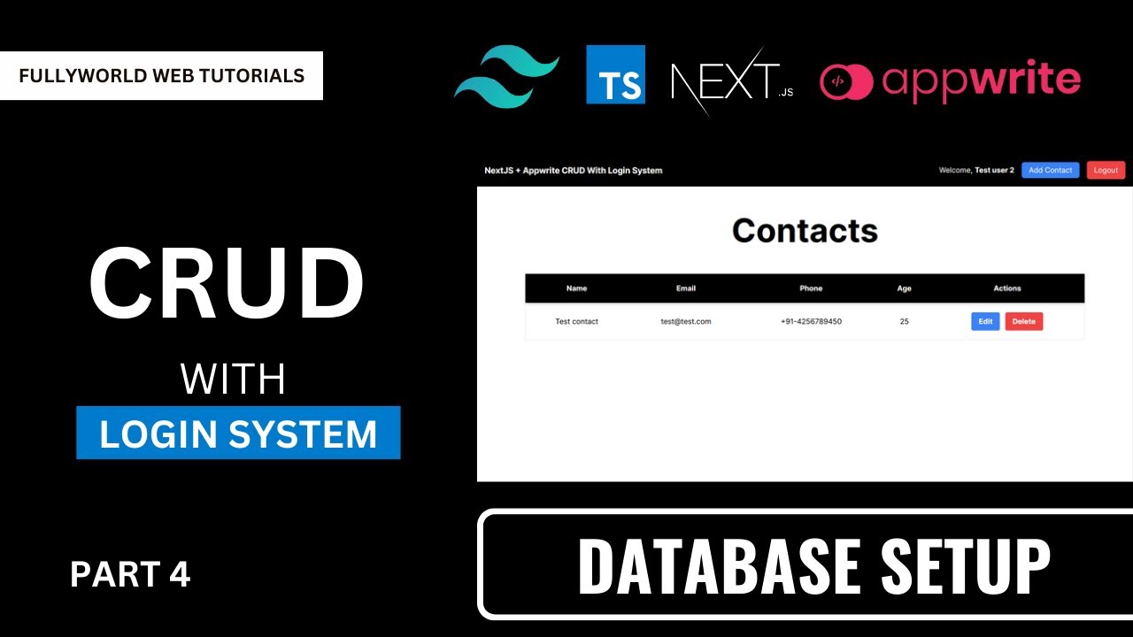 #4 Database Setup | NextJS + Appwrite CRUD With Login System