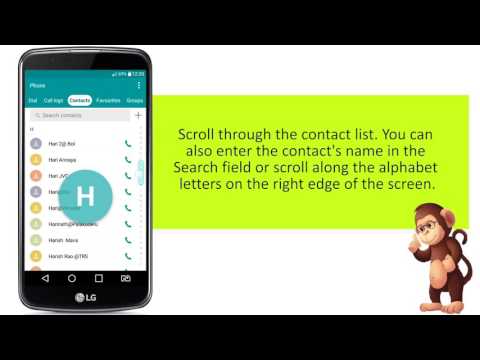 How To Set Calling your contacts On LG Support for smart phones user guide