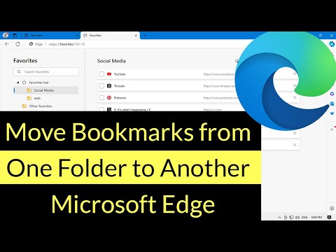 How to Move Bookmarks from One Folder to Another in Microsoft Edge?