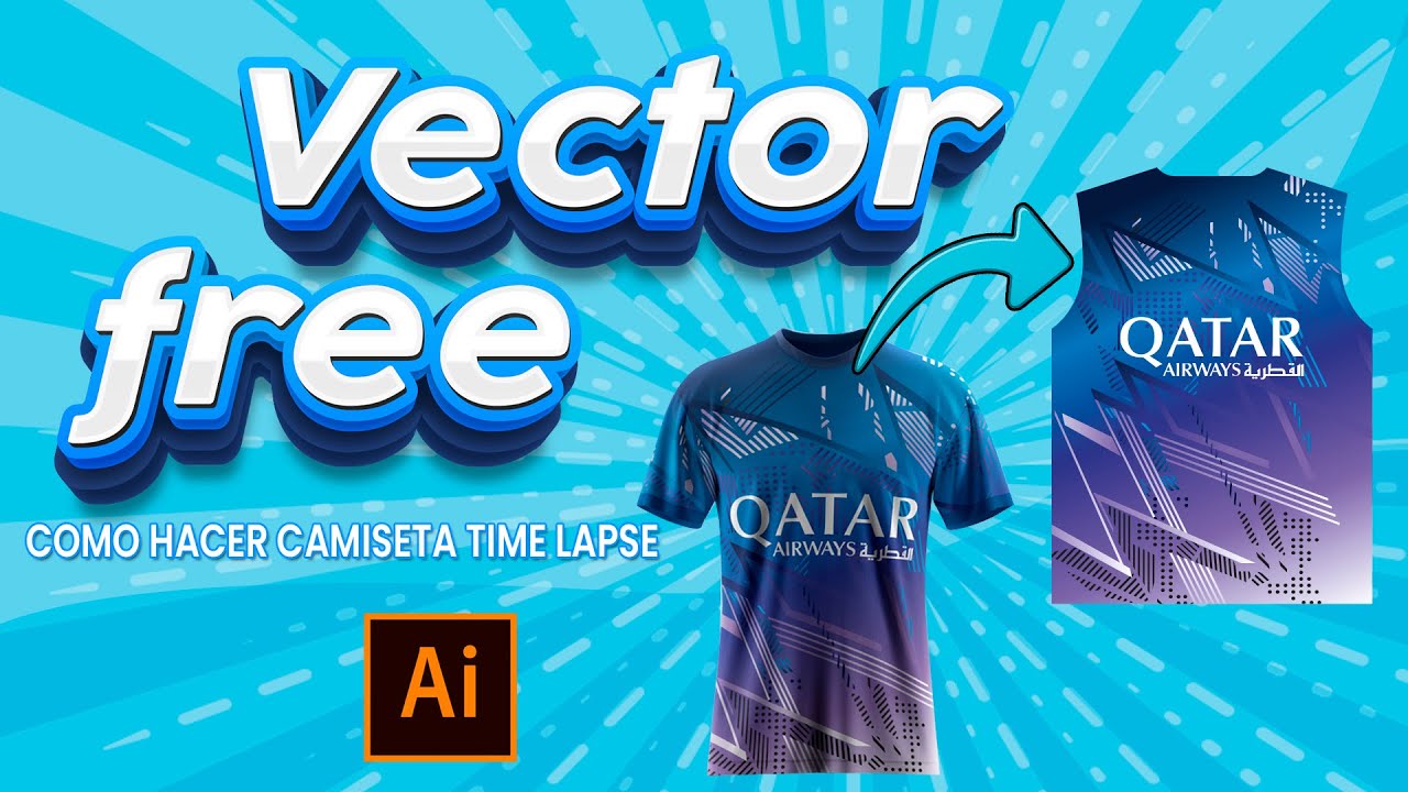 Camiseta vector Qatar 2024 FREE DOWNLOAD