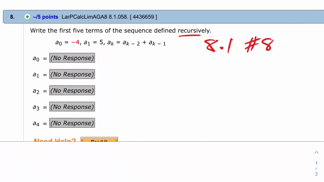8.1 #8 WebAssign