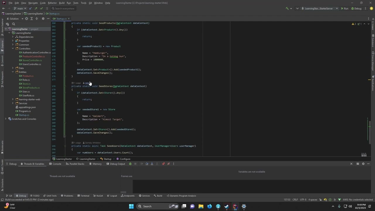 Video 4: Seeding Data