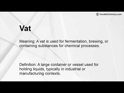 Vat Meaning