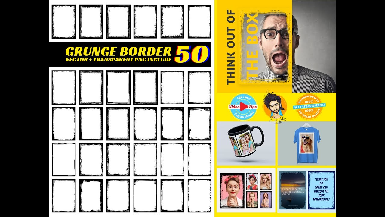 Grunge Border Preview & how to usage