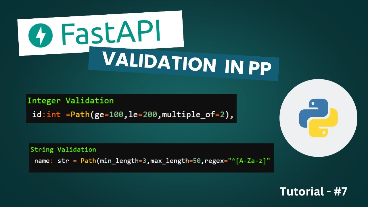 Validation in PathParameter  FastAPI Tutorial | Tamil