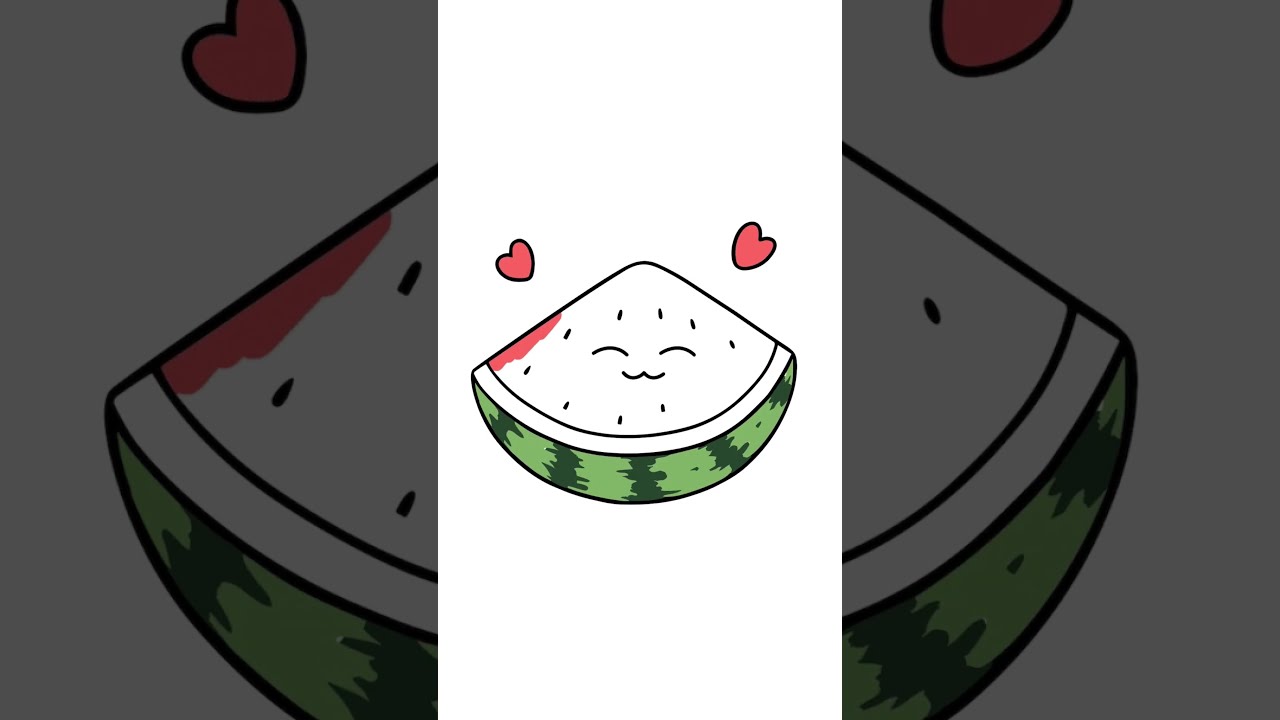 Watermelon coloring page #viral #coloringpages #colorpage #trending #coloring  #coloringtutorial