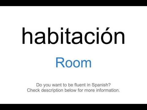 How to say "Room" in Spanish | habitación
