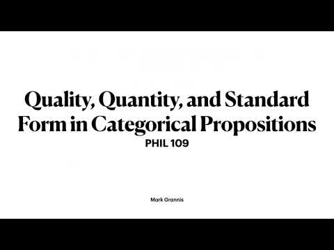 Lecture 5.2: Quality, Quantity, and Standard Logical Form in ...