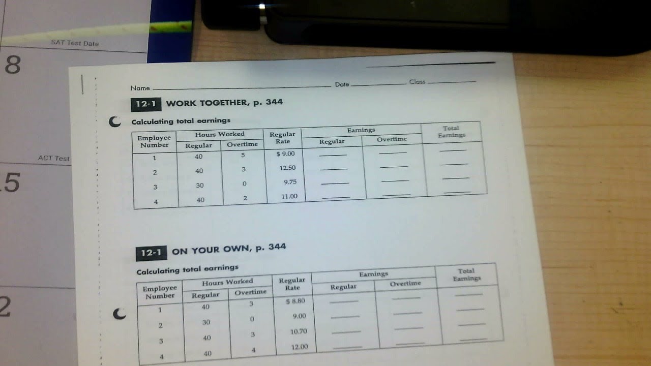 Chapter 12-1 Payroll Record