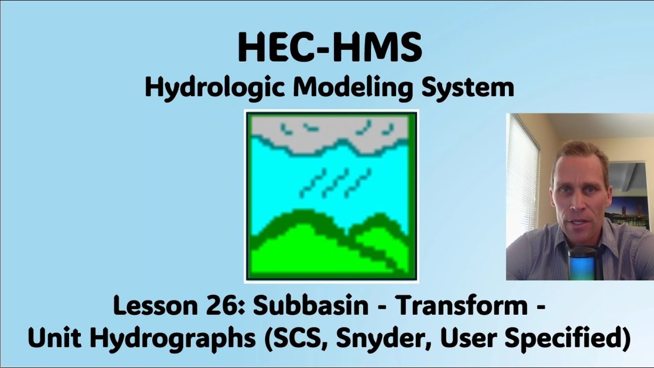 HEC HMS Lesson 26 - Subbasins - Transform - Unit Hydrographs (SCS, Snyder, User Specified)