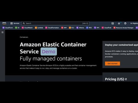 AWS ECS Fargate cluster, task definition with nginx image demo