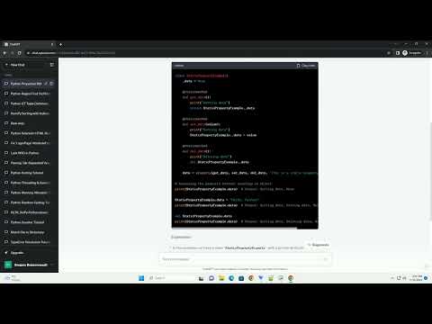 Python How use properties without creating an object