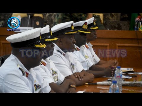 THE NIGERIAN NAVY DECORATED NEWLY PROMOTED COMMODORES, CAPTAINS AND COMMANDERS.