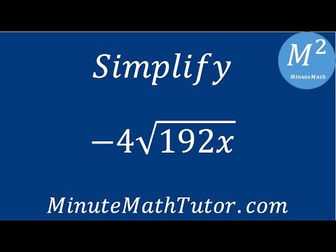 Simplify -4√(192x)