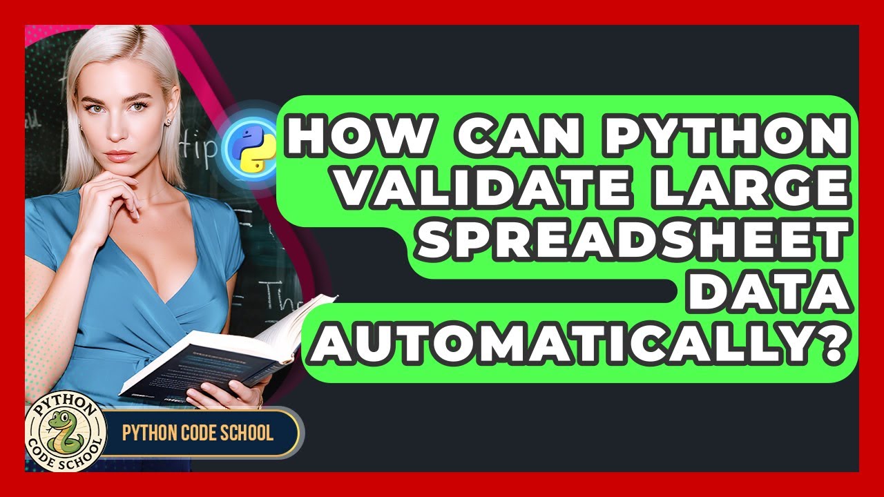 How Can Python Validate Large Spreadsheet Data Automatically? - Python Code School