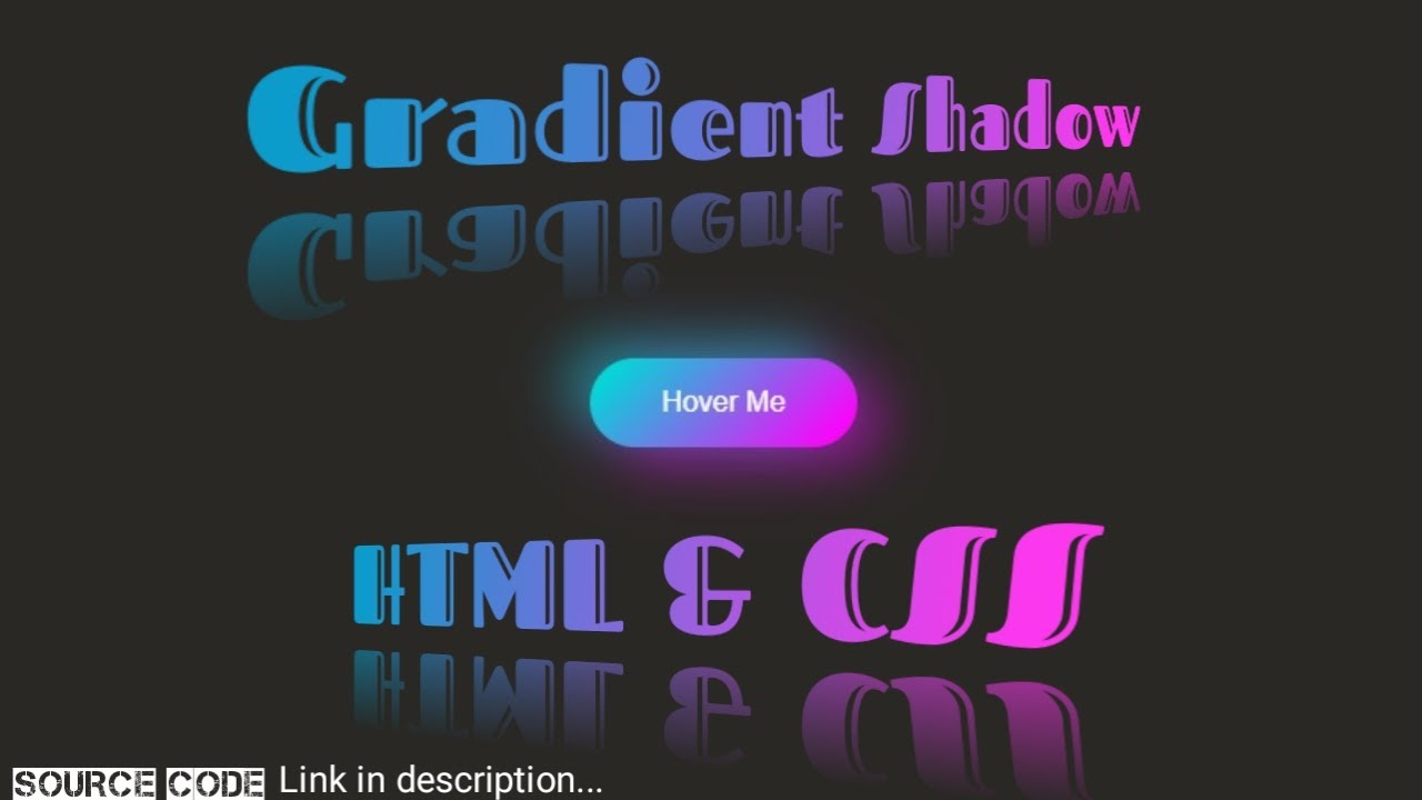 Gradient Shadow | How to create Gradient Shadow in HTML with CSS only