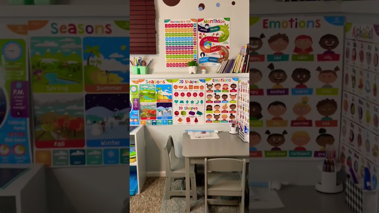 Toddler homeschool/preschool set up at home #homeschool #homeschoollearning #preschoollearning