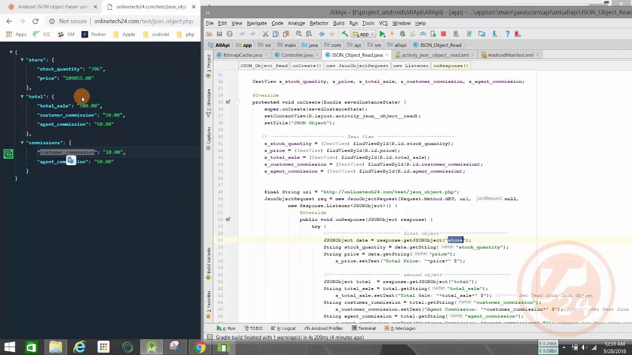 Android JSON Object Parser Using Volley