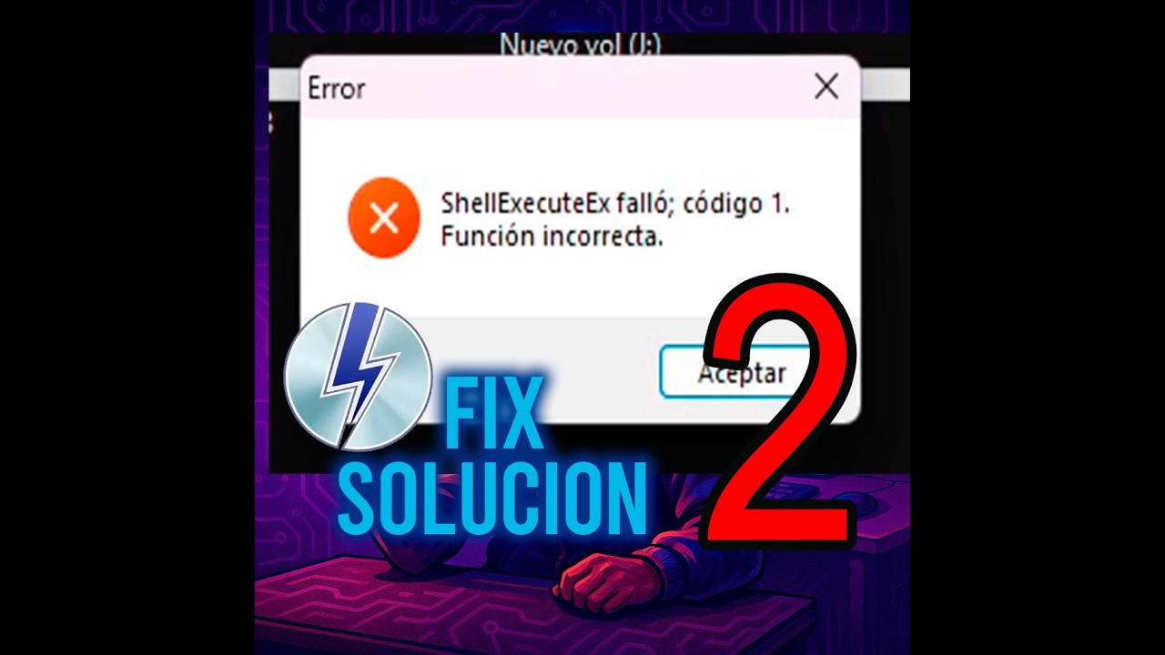 Solución 2 Error ShellExecuteEx falló; código 1 - WINDOWS 11 DAEMON TOOLS