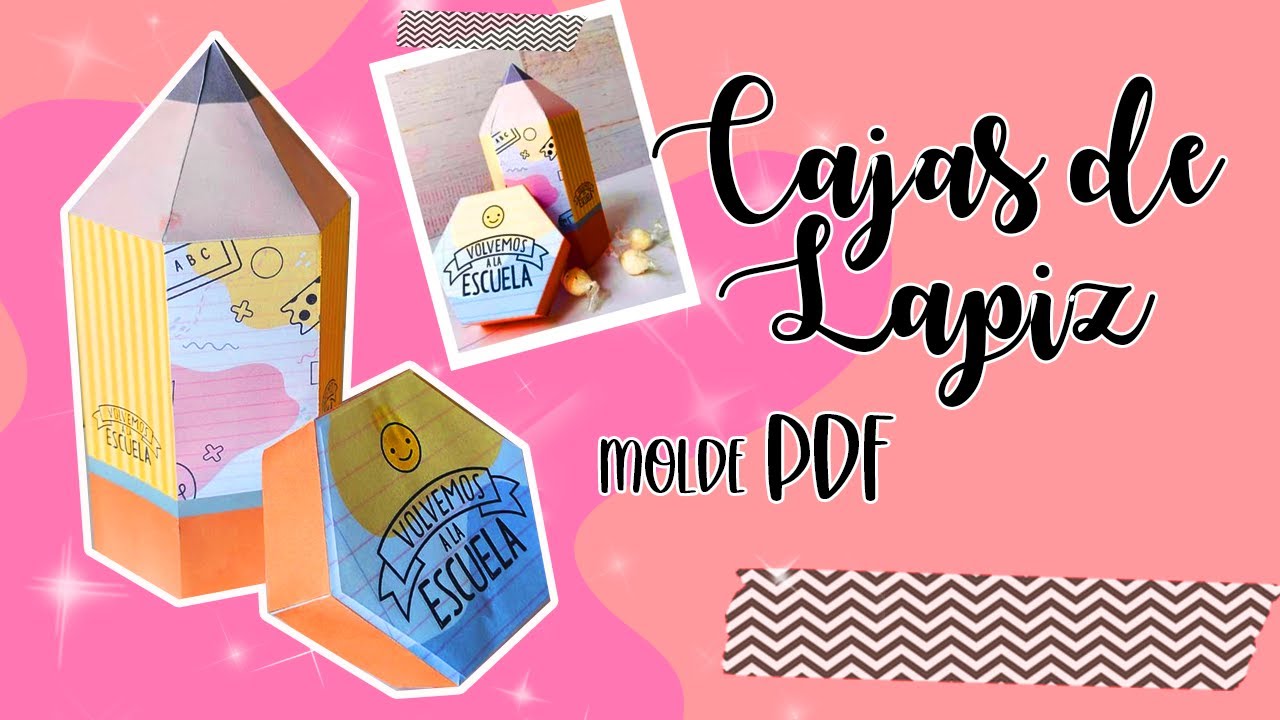 como hacer una caja en forma de lapiz - Box Pencil