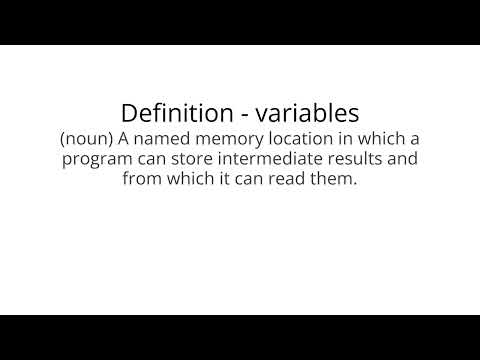 Meaning of Word - Variables Meaning