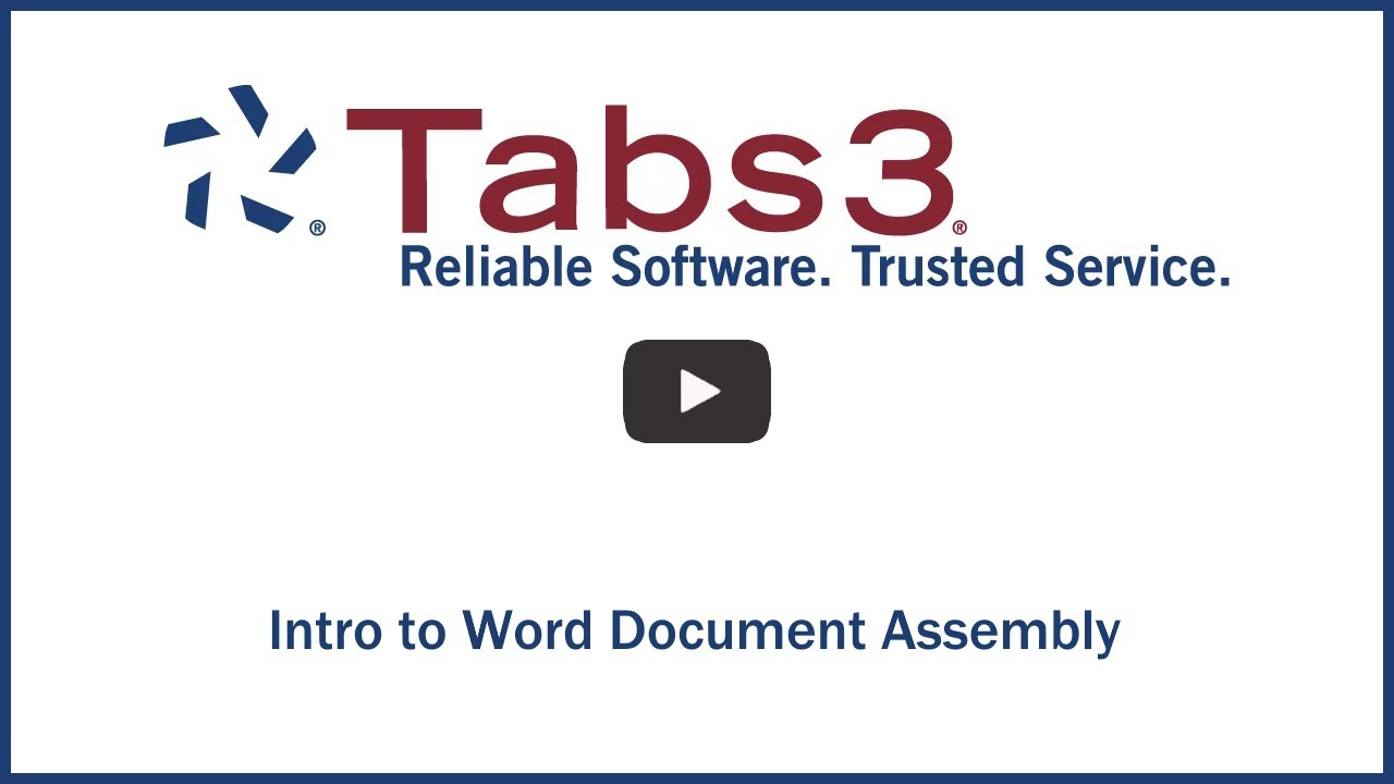 Intro to Word Document Assembly