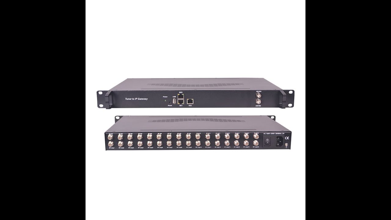 16 FTA DVB- S/S2/C/T/T2 /ISDB-T/ATSC Input Digital IPTV Tuner to IP Gateway
