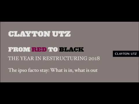 The ipso facto stay: What is in, what is out - Jennifer Ball