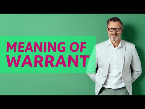Warrant | Meaning of warrant
