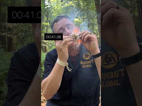 Starting 3 Fires in ONE Minute #bushcraft