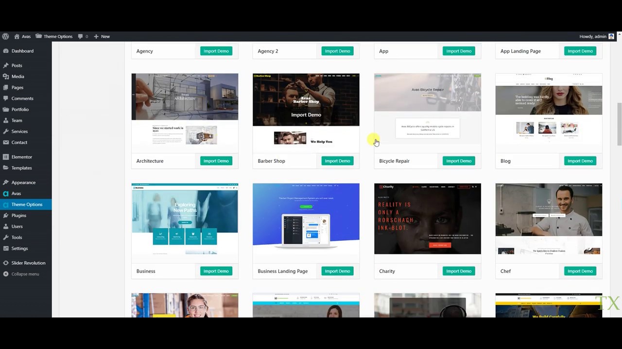 How to install and import Avas WordPress theme version 5xx