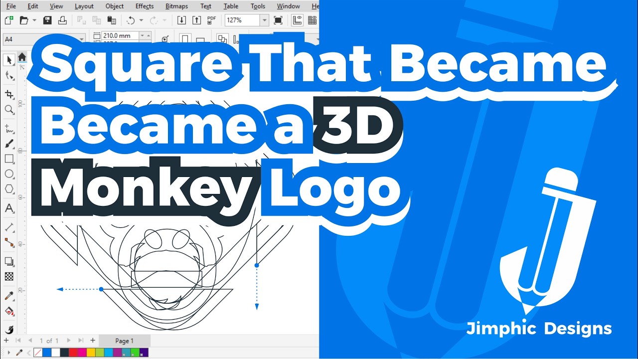 Square That Became a 3D Monkey… 🐒 Trademarkable Design From Scratch