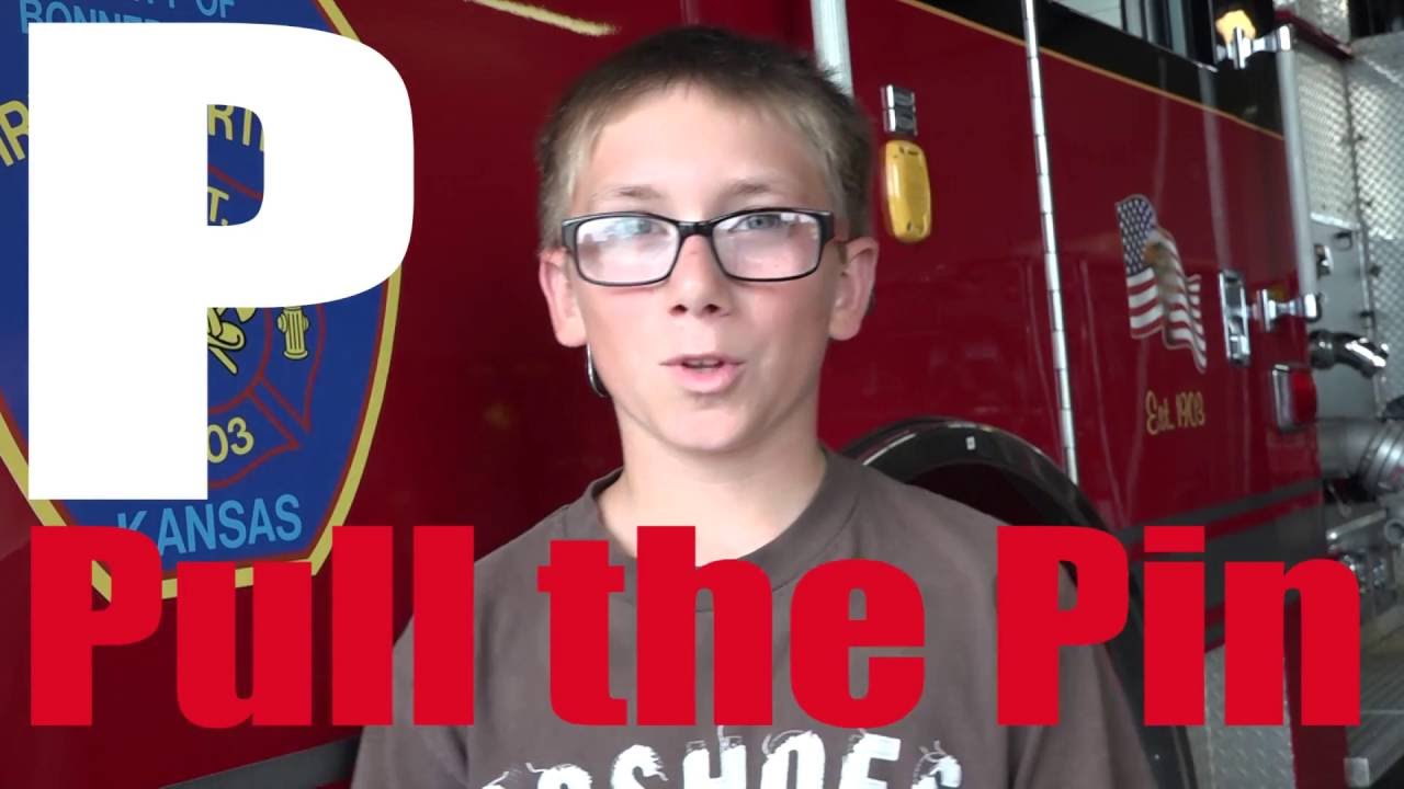 Kids learn about fire extinguishers