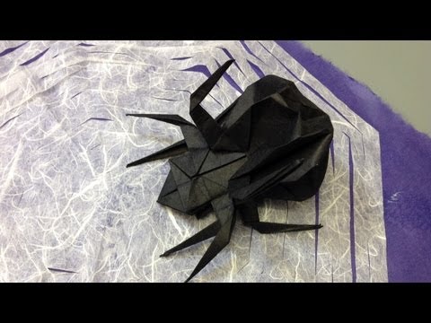 How to Make an Origami Halloween Spider and Web | The Secrets of Origami